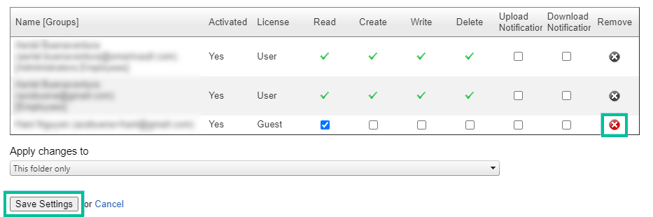 Removing Access to SmartVault, Folders/Vaults, or Groups – SmartVault