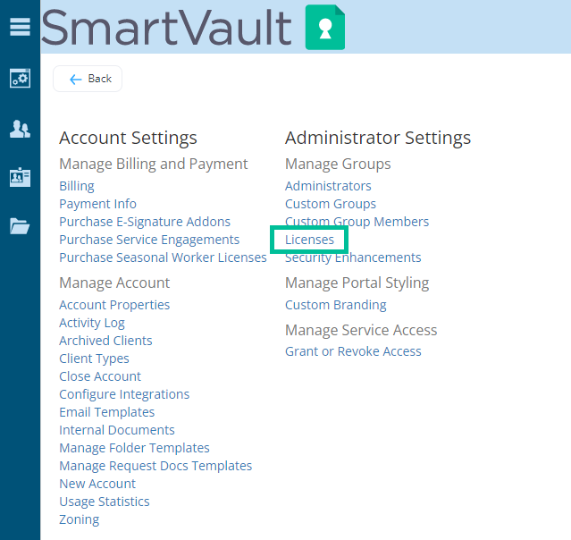Removing Access to SmartVault, Folders/Vaults, or Groups – SmartVault