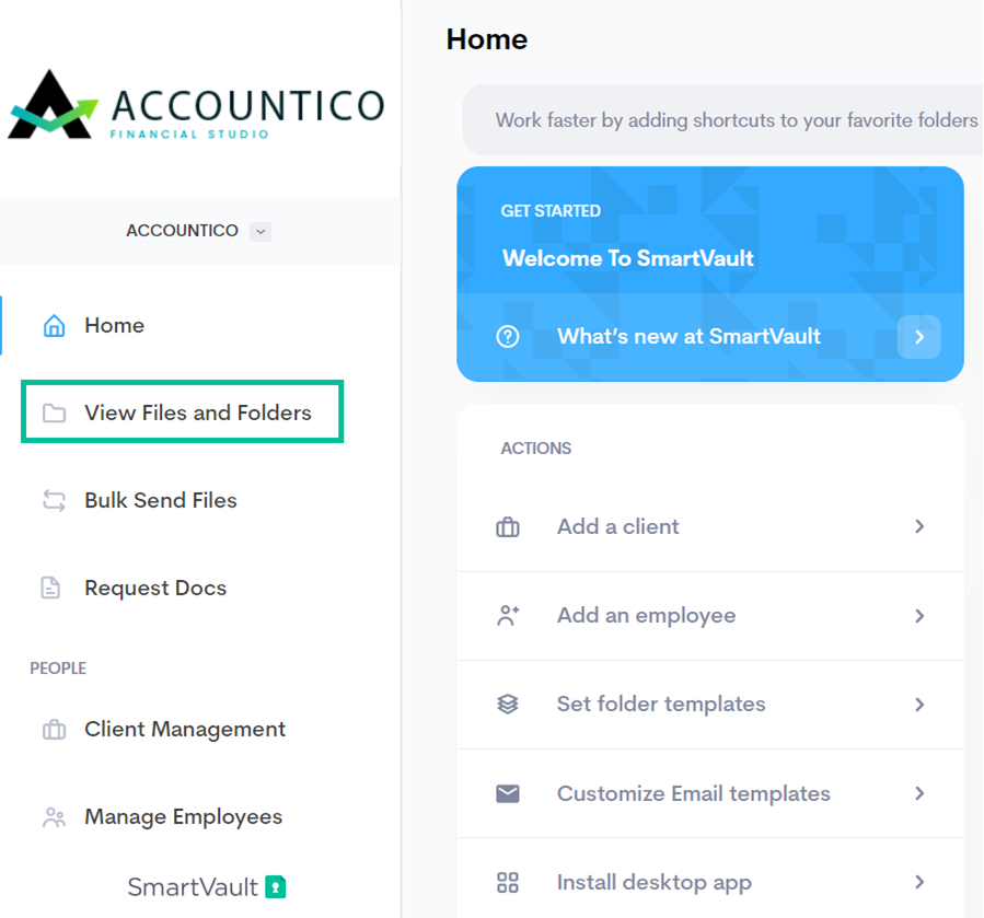 Sending Links to Vaults, Folders, or Files – SmartVault