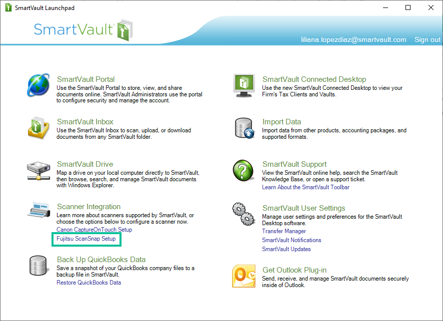 Configuring a ScanSnap Scanner – SmartVault