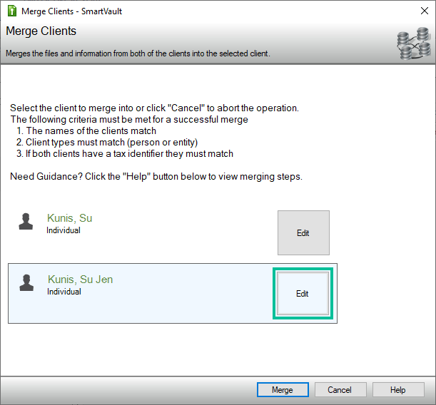 Merging Duplicate Clients – SmartVault