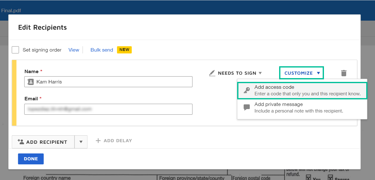 Adding Knowledge-Based Authentications (KBAs) to Documents in DocuSign ...