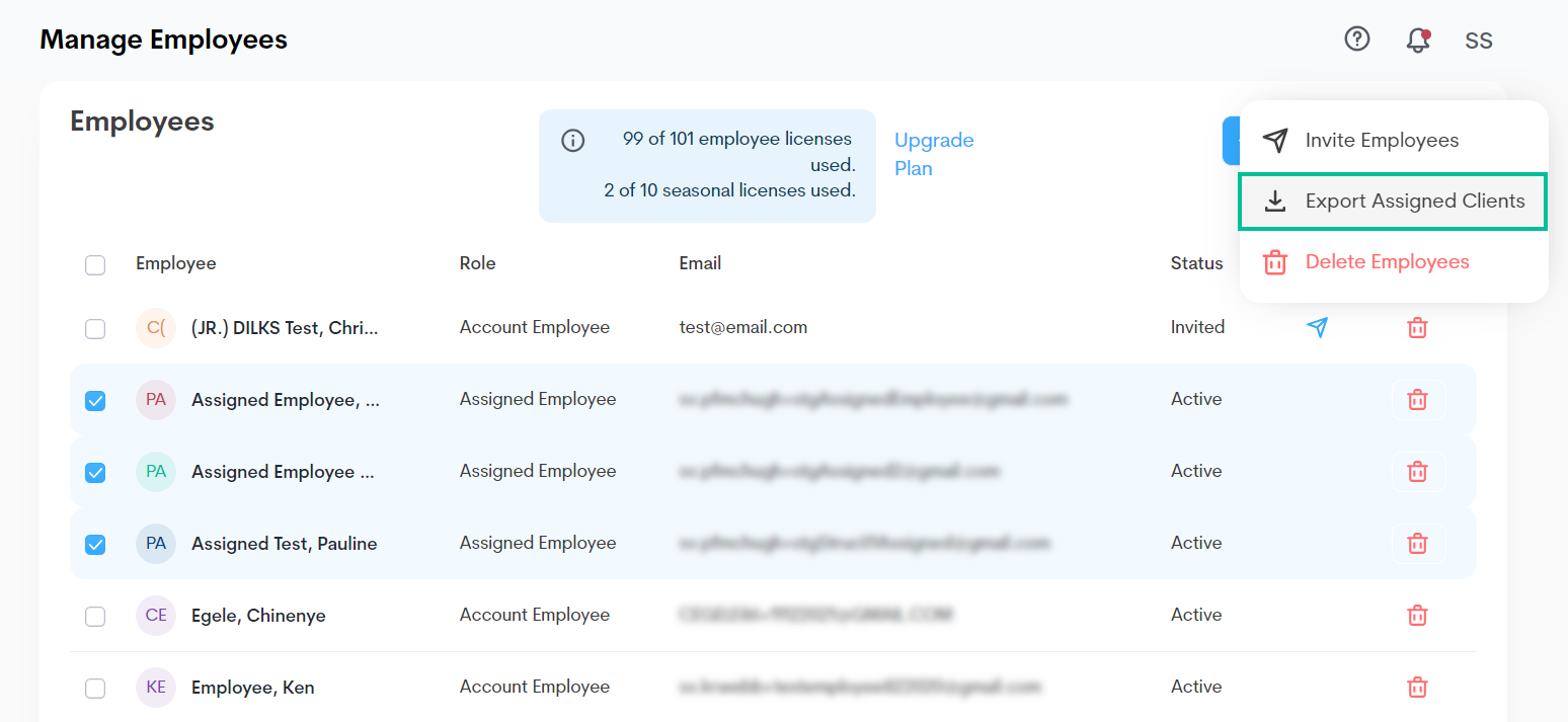 Exporting Assigned Clients – SmartVault