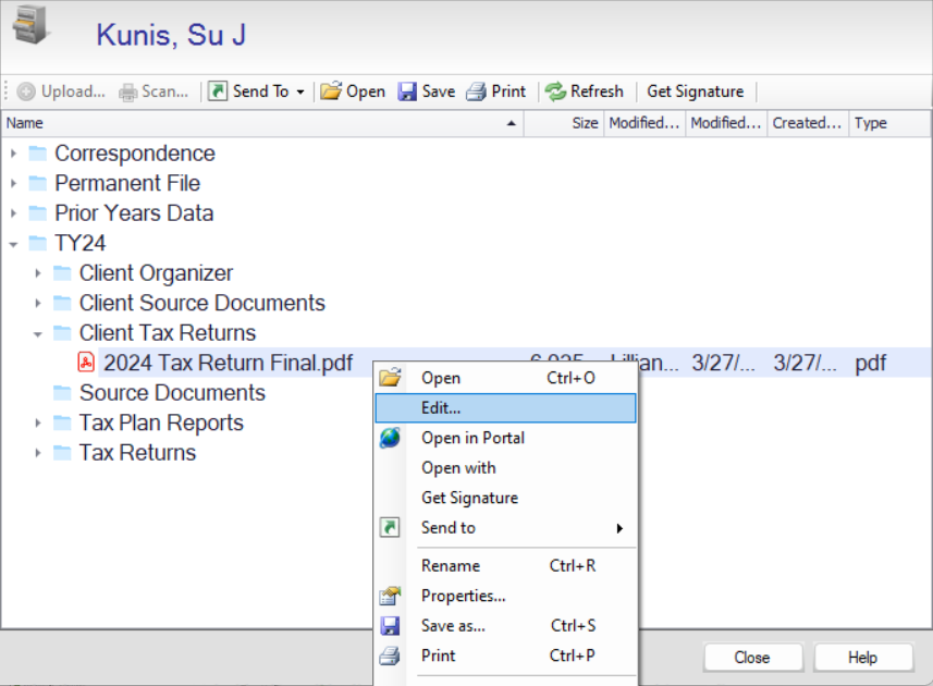Editing PDFs using the Scan Document Window in the Connected Desktop – SmartVault