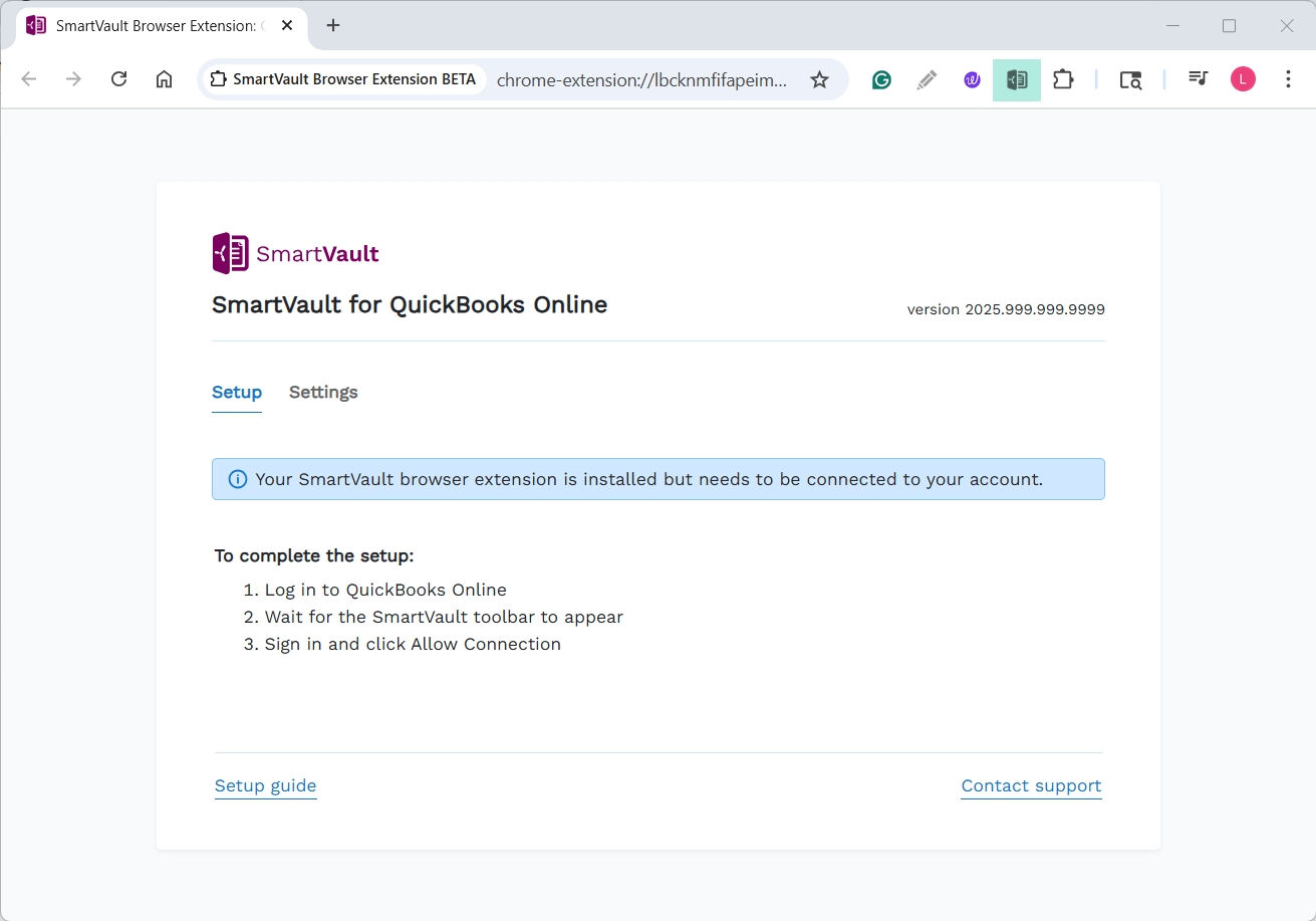 Installing the SmartVault Browser Extension for QuickBooks Online – SmartVault