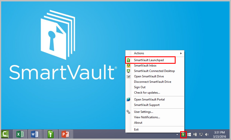 SmartVault User Settings within the Launchpad – SmartVault