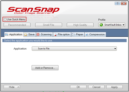 Manually Creating SmartVault Profiles for ScanSnap Scanners – SmartVault