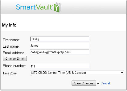 Changing Your Email Address – SmartVault