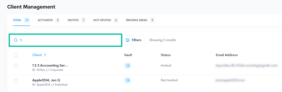 Understanding the Client Management View – SmartVault