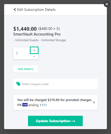Viewing Account and Usage Information and Adding Licenses – SmartVault