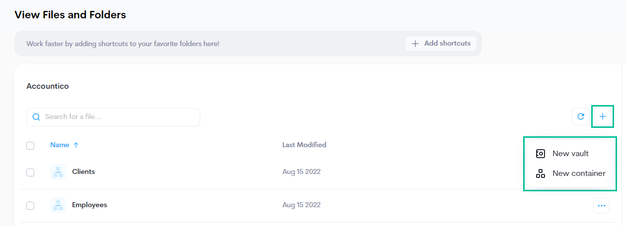 Adding Vaults and Containers – SmartVault