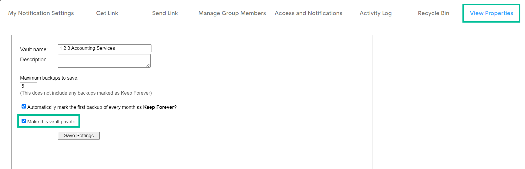 Making a Client Vault Private – SmartVault