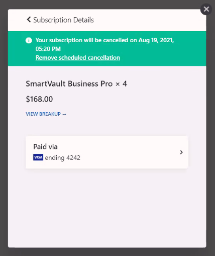 Canceling Your SmartVault Subscription – SmartVault